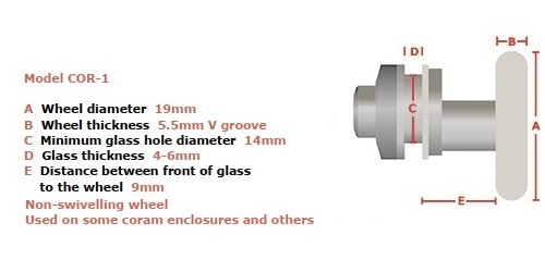 Coram Premier Shower Door Rollers | Shower Seal Ltd